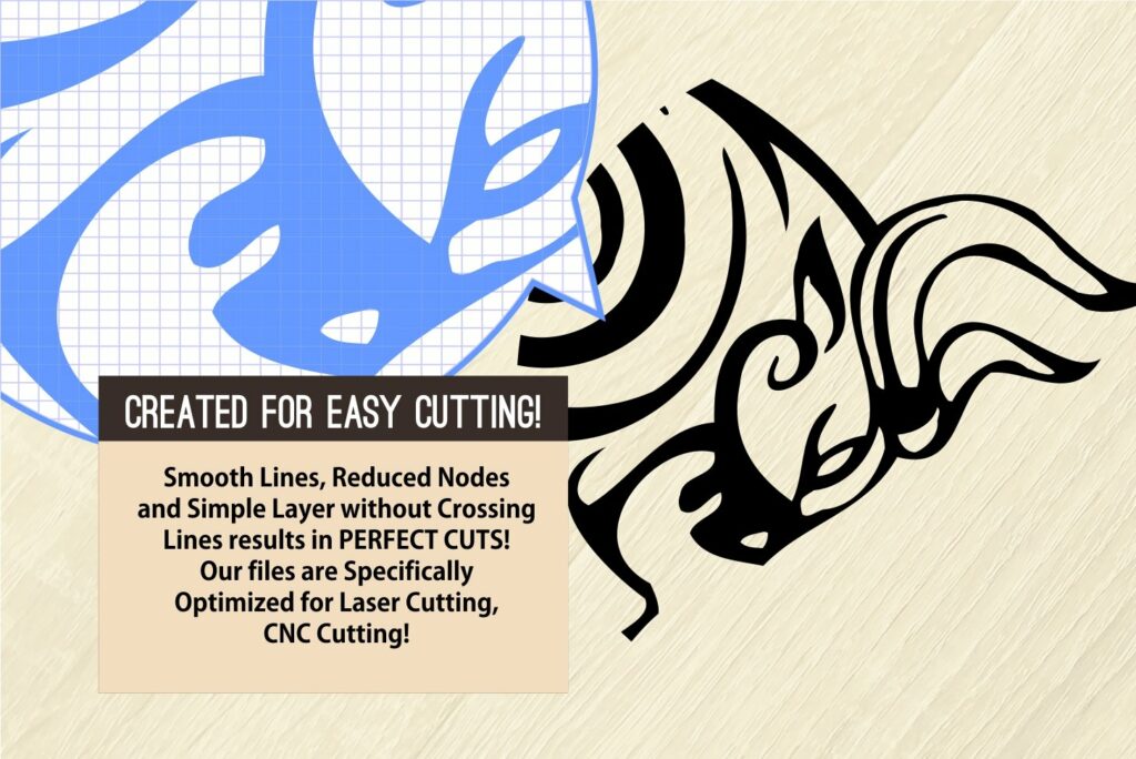 4 Tribal Bull SVG, Tribal Tattoo SVG – MasterBundles