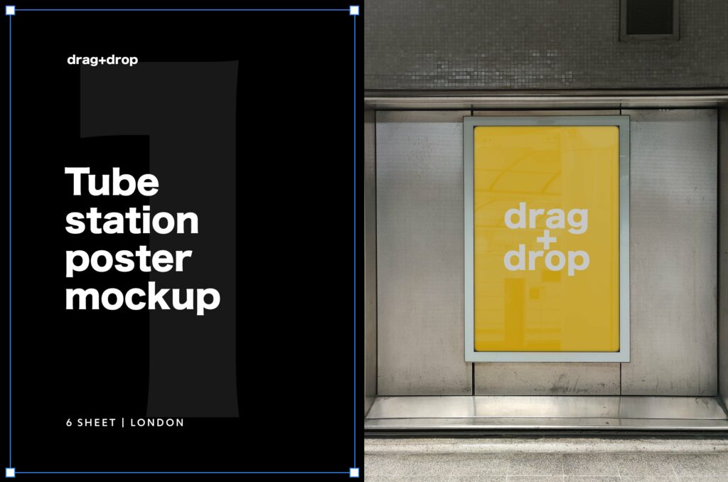 Train station poster mockup – MasterBundles