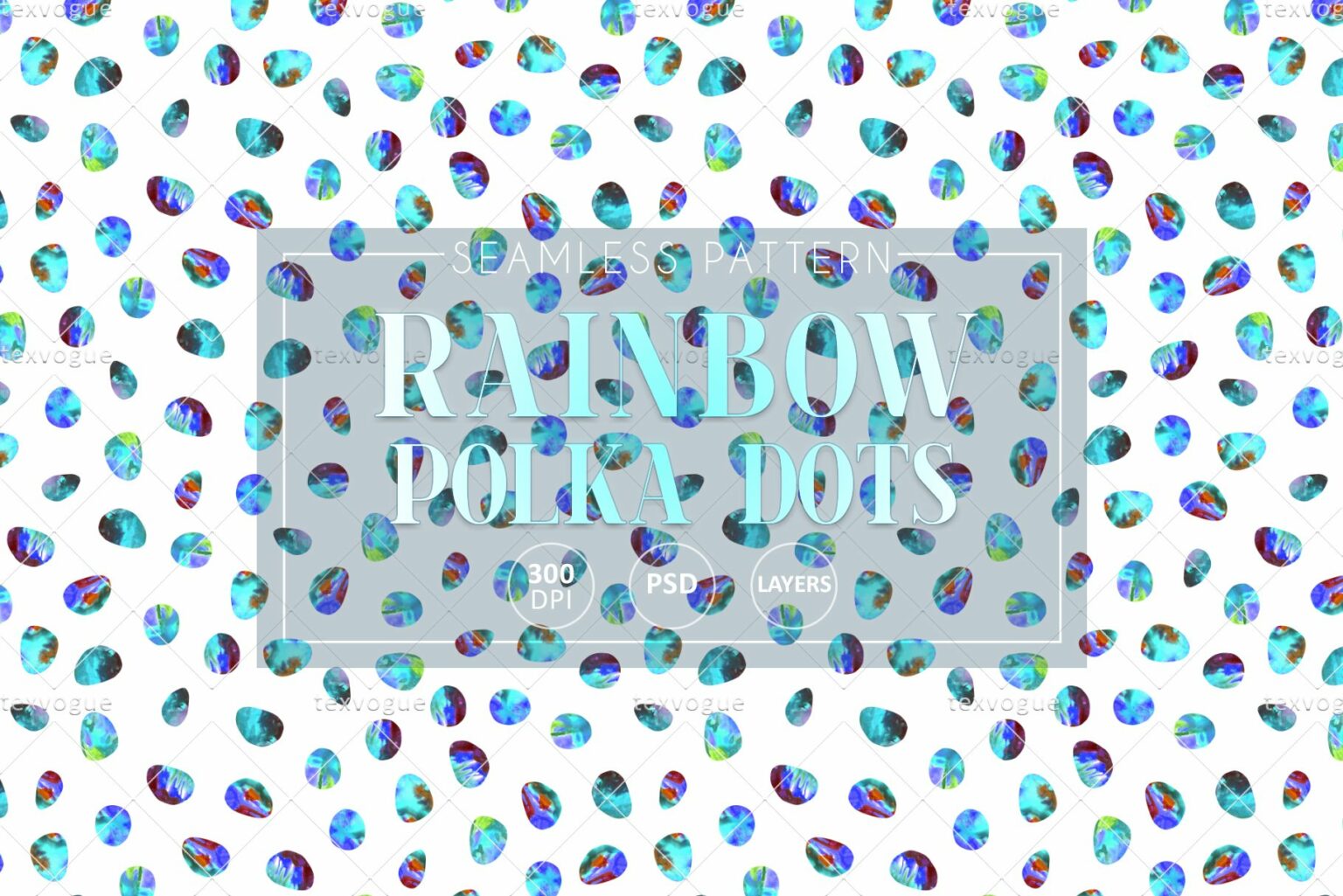 Rainbow Polka Dots-Seamless Patterns – MasterBundles