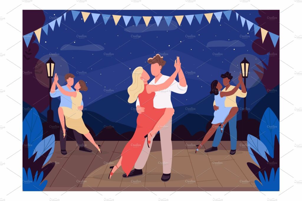 People dance on stage illustration – MasterBundles