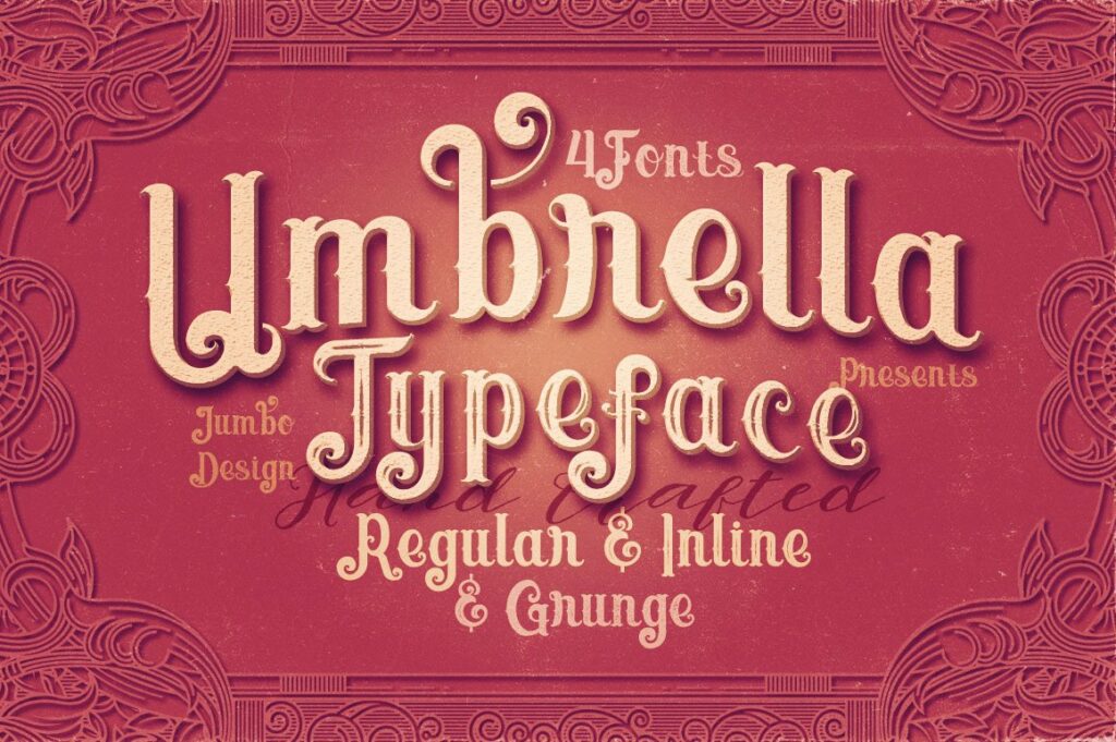 Umbrella - 4 Display Fonts – MasterBundles