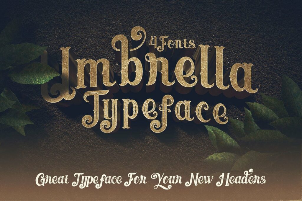 Umbrella - 4 Display Fonts – MasterBundles