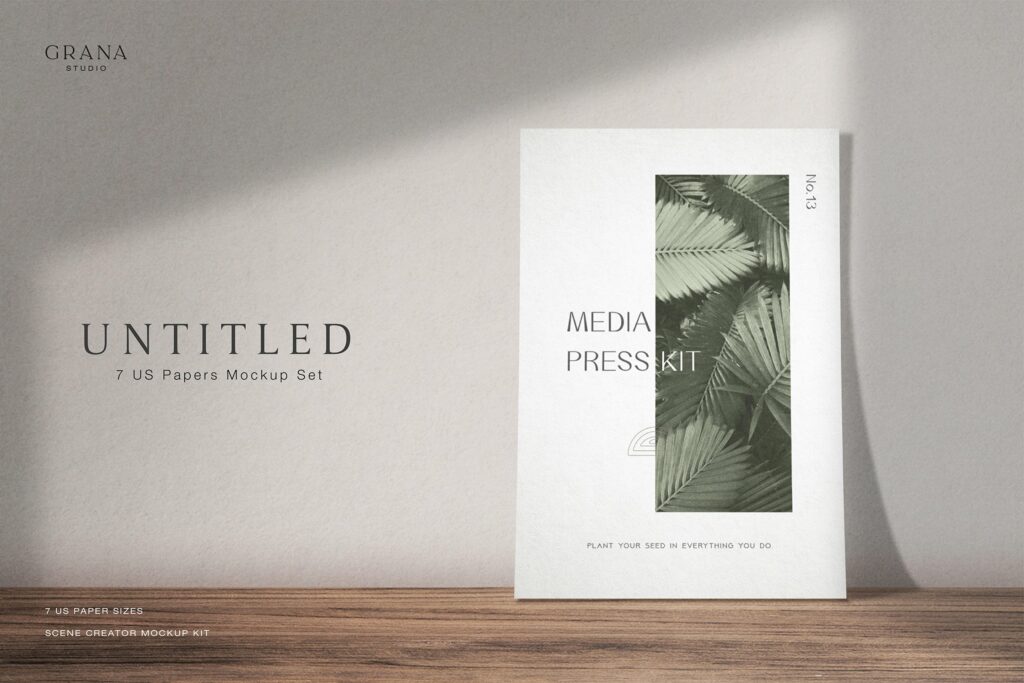 US Paper Mockup Set & Scene Creator – MasterBundles