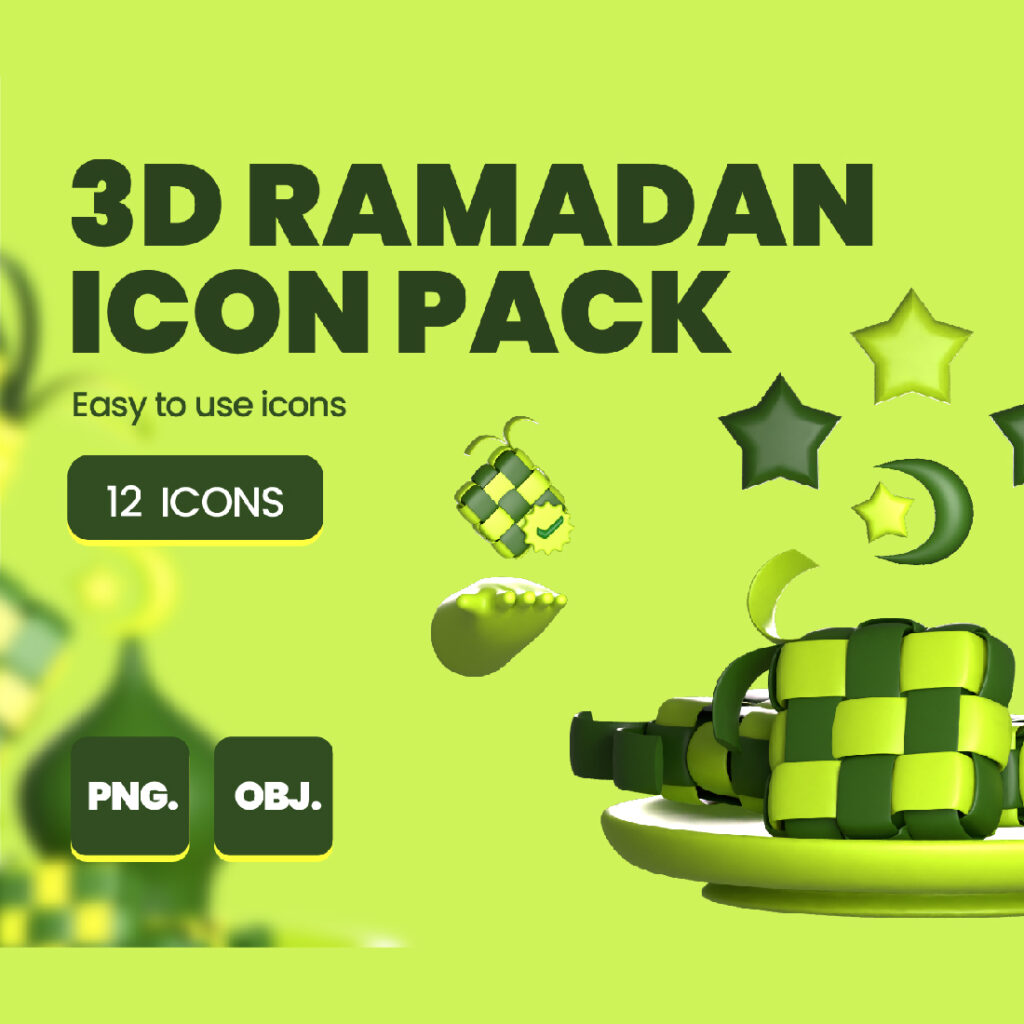 3D RAMADAN ICON PACK - MasterBundles