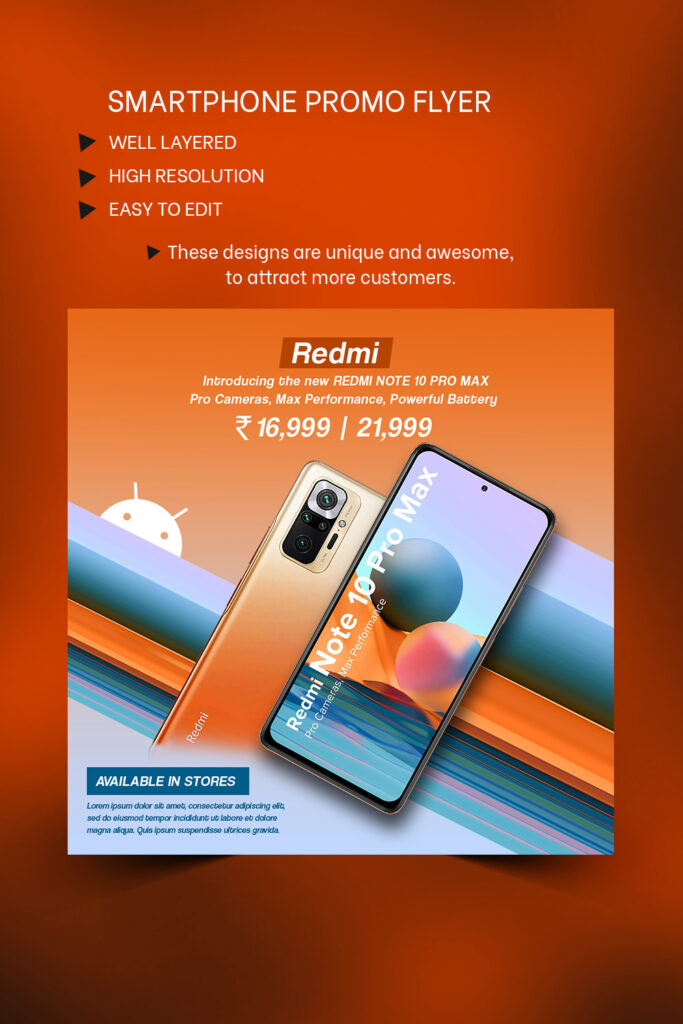 Smartphone Shopping Sale Social Media Post Template - MasterBundles