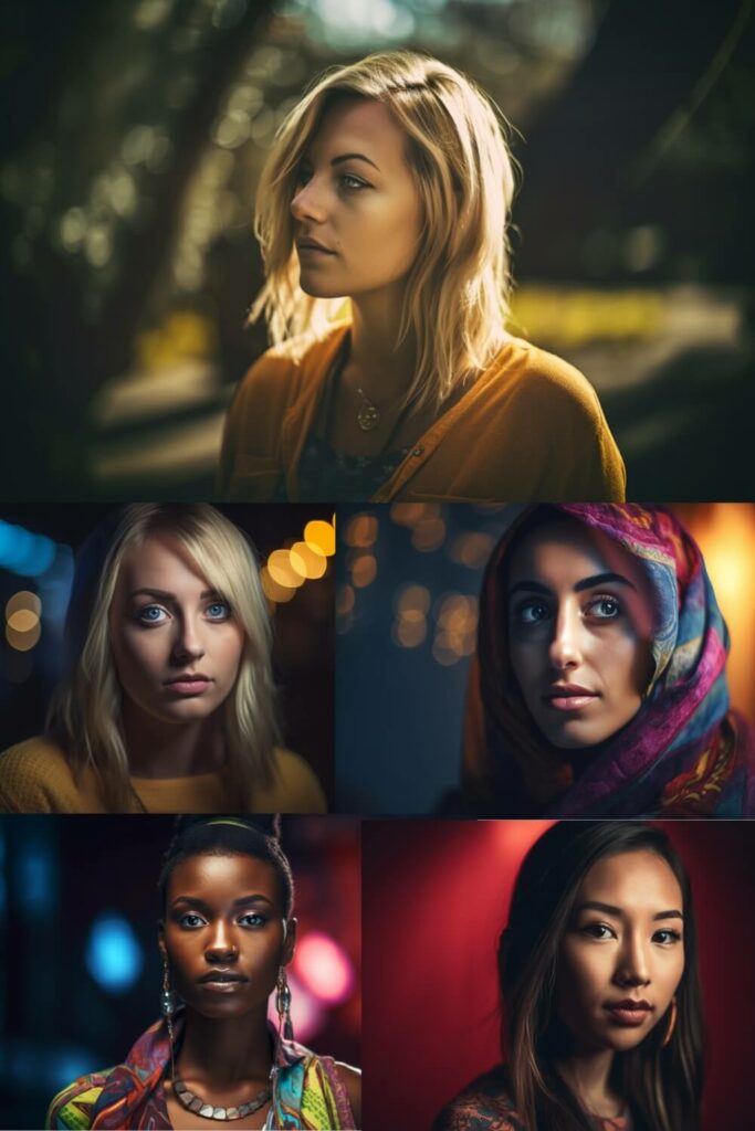 Contemporary Realistic Portraits Of Beautiful Women - MasterBundles