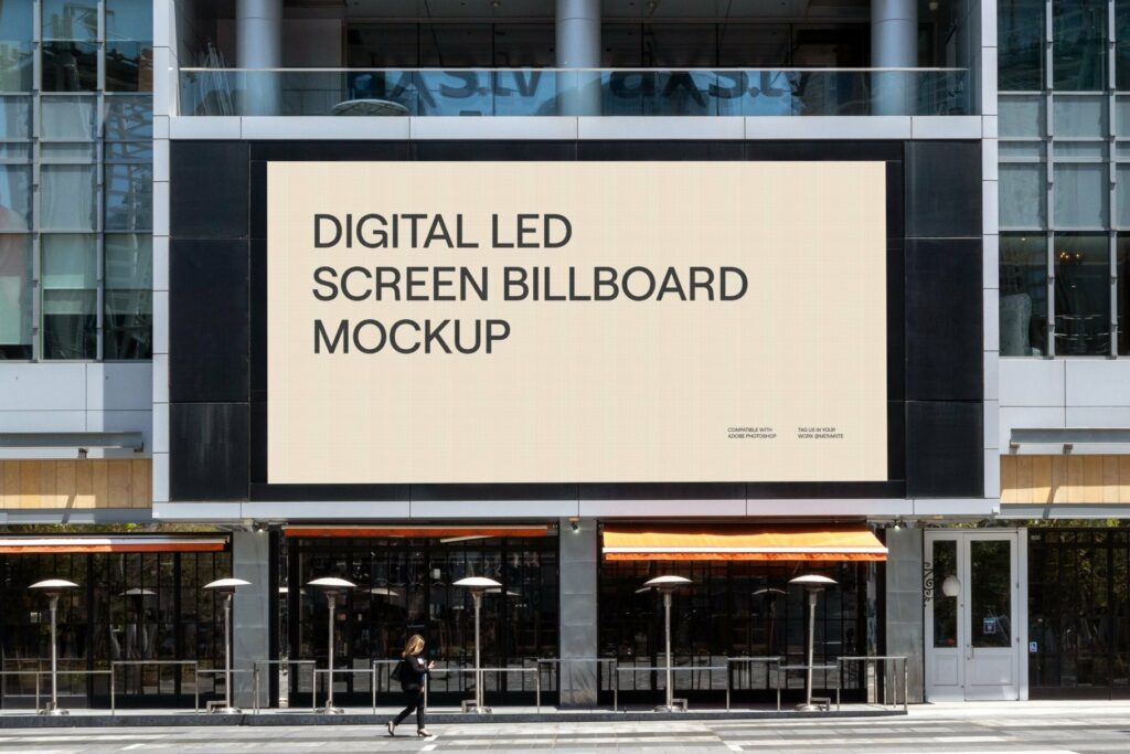Mega Screen Digital Billboard Mockup – MasterBundles