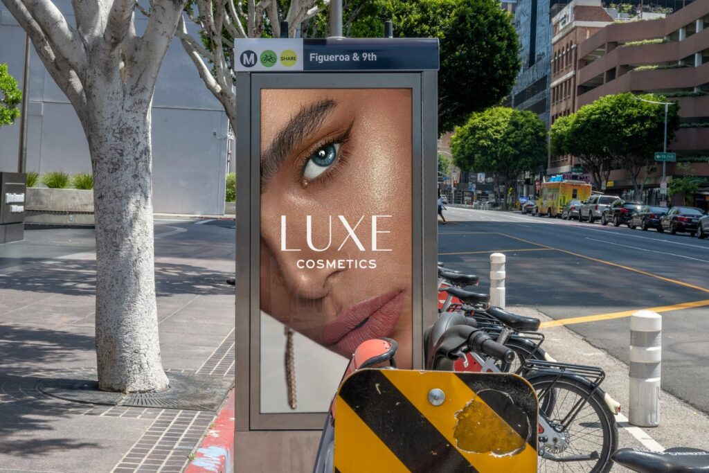 Urban Sidewalk Sign Mockup PSD – MasterBundles