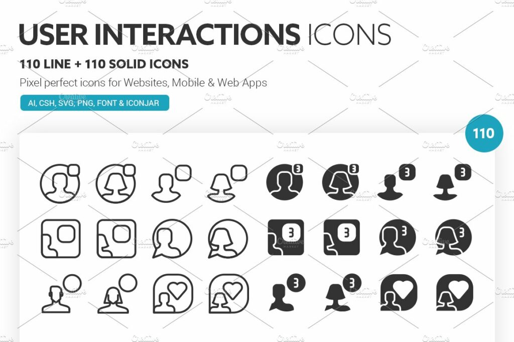 User Interactions Icons – MasterBundles
