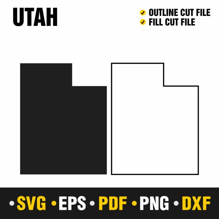 Utah SVG, PNG, PDF, EPS & DXF - MasterBundles
