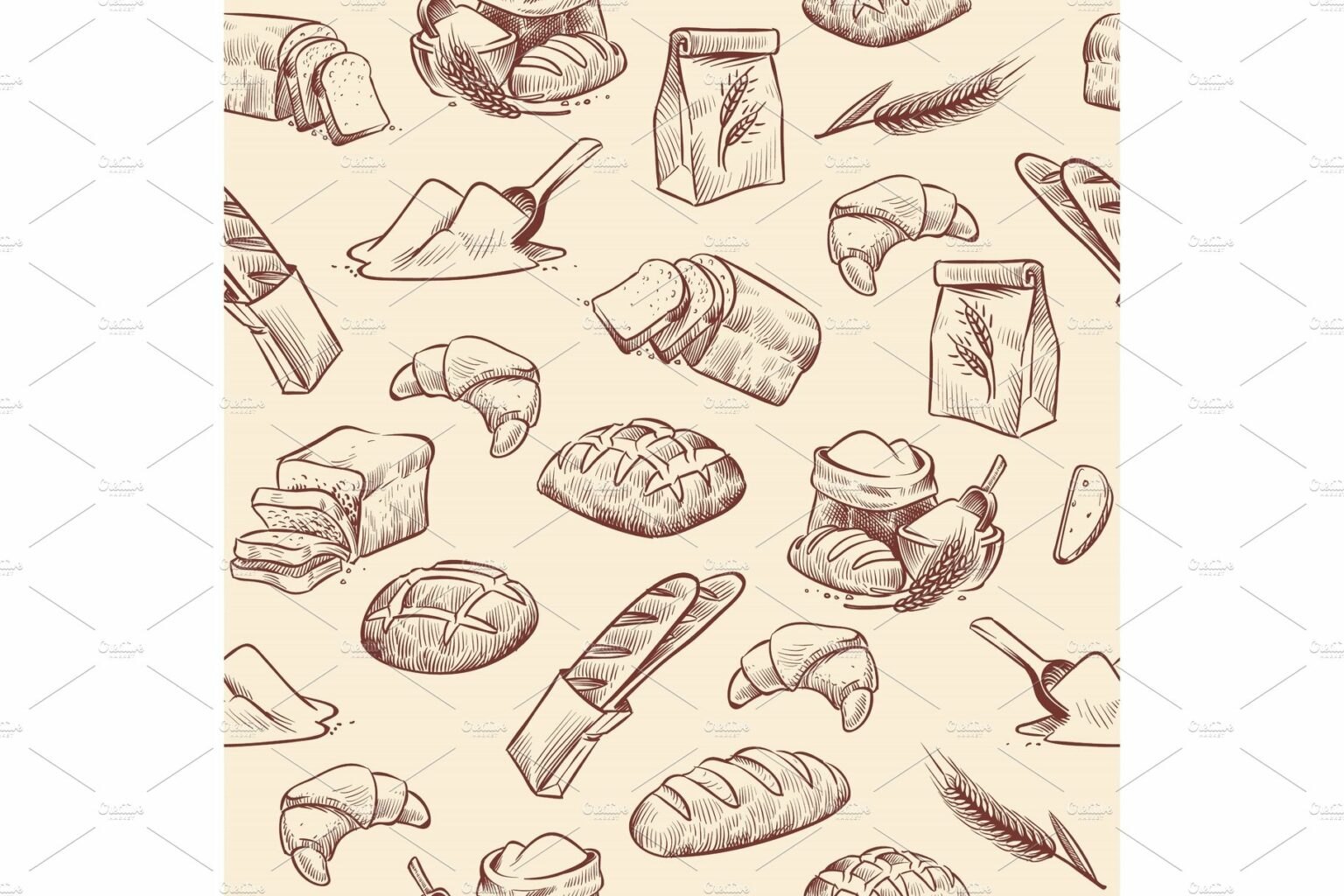 Bakery seamless pattern. Bread – MasterBundles