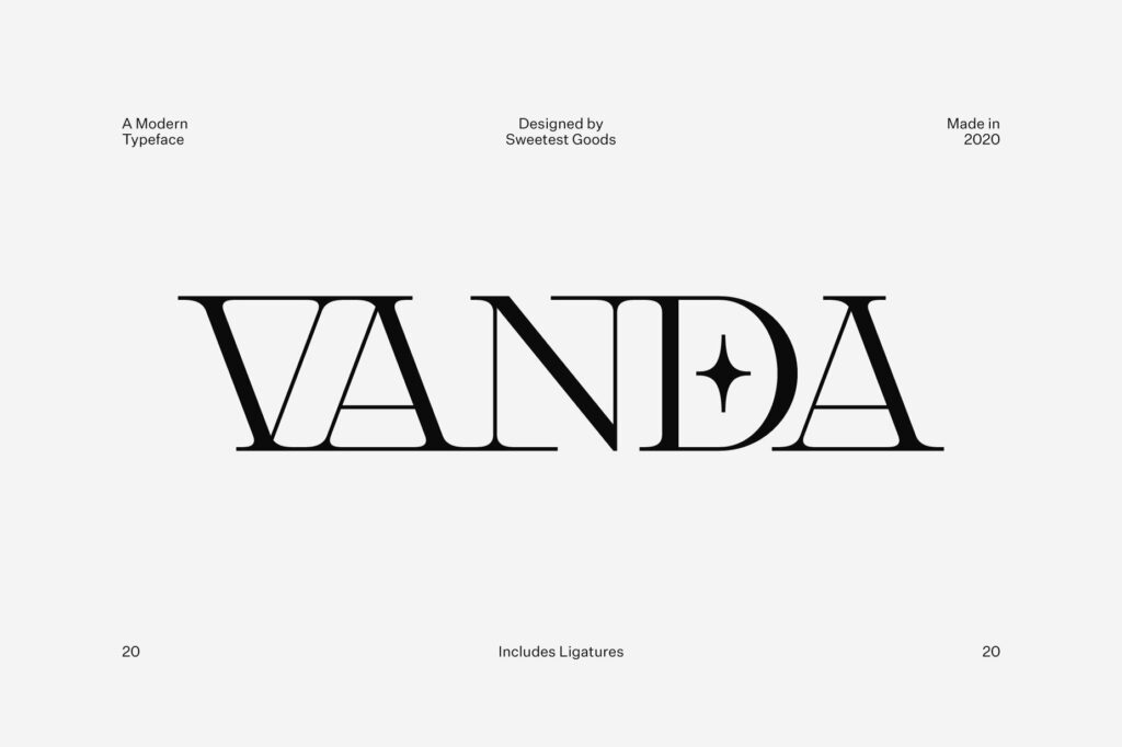 Vanda - Display Font w/ Stars – MasterBundles