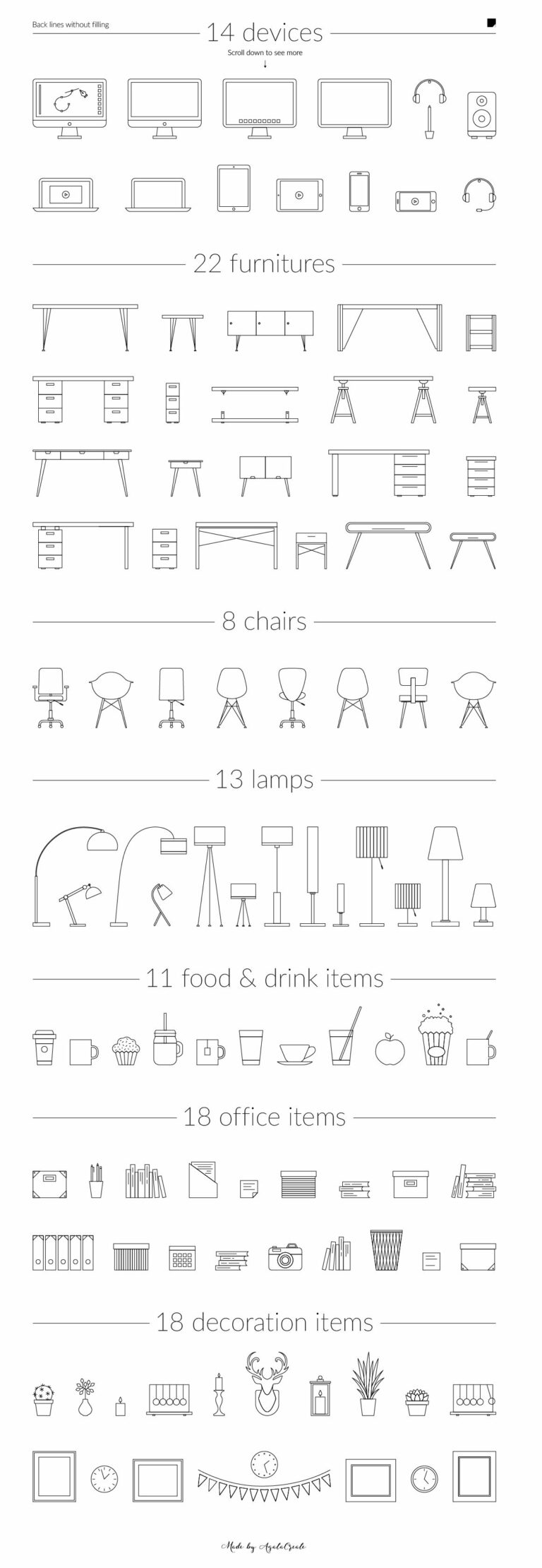 Vector Thin Line Scene Creator – MasterBundles