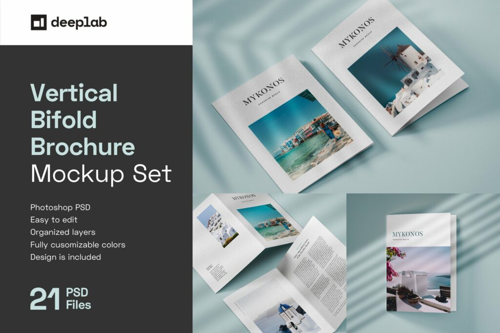 Vertical Bifold Brochure Mockup Set – MasterBundles