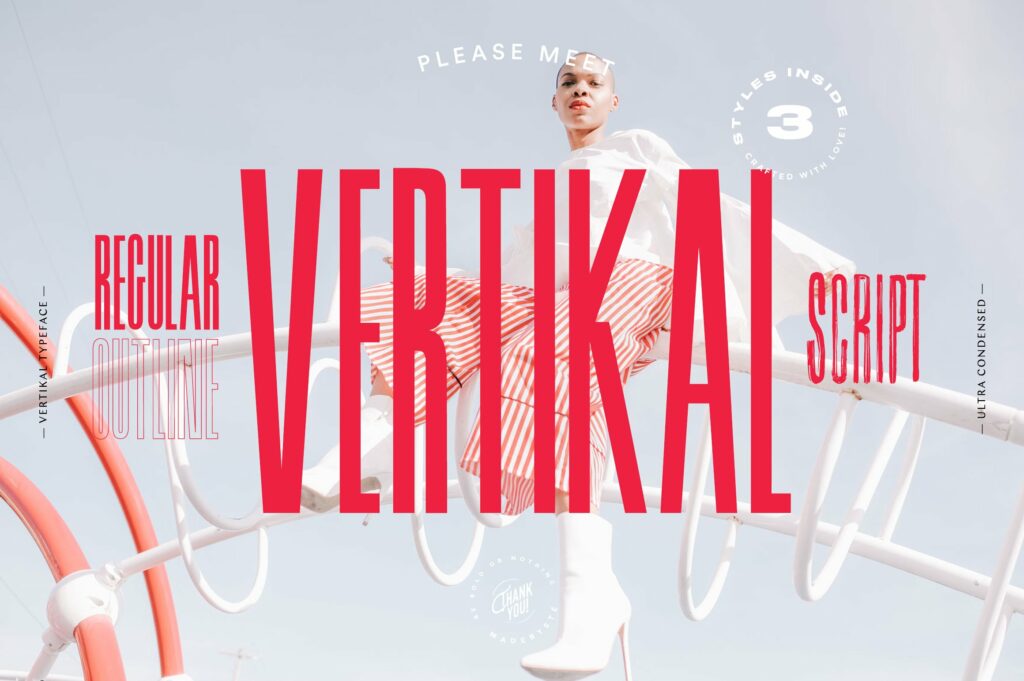 VERTIKAL — 3 CONDENSED FONTS – MasterBundles
