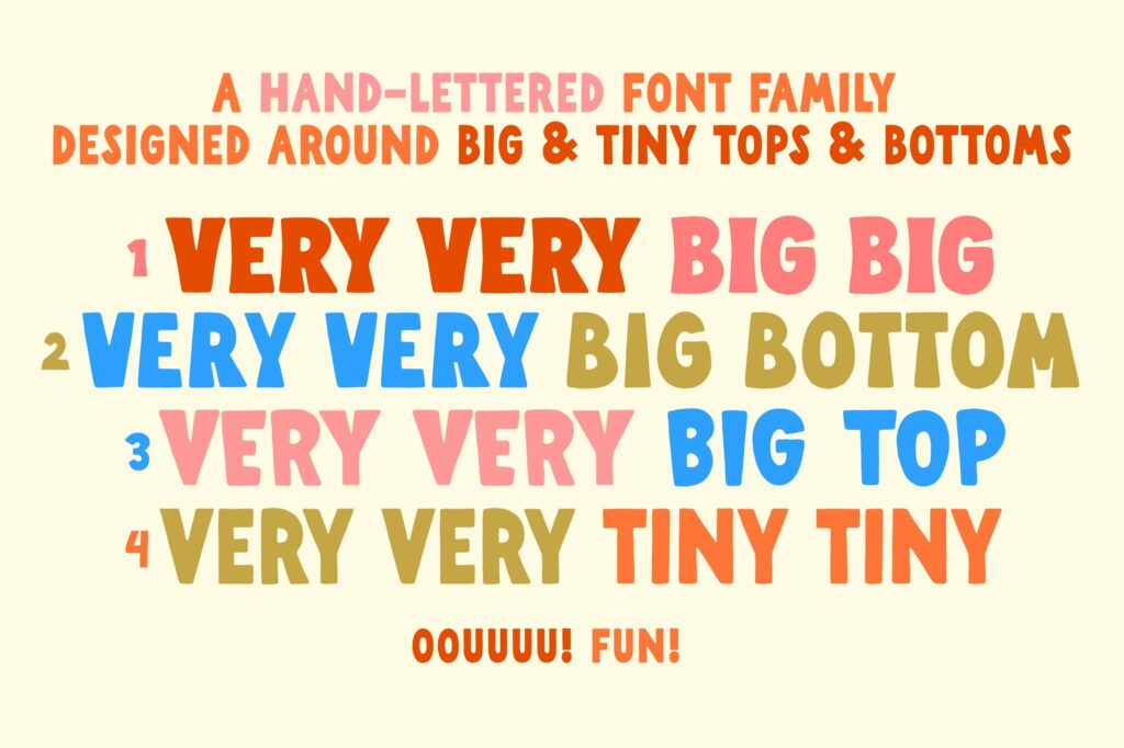 4 Hand Drawn Fonts! VeryVery! Retro! – MasterBundles
