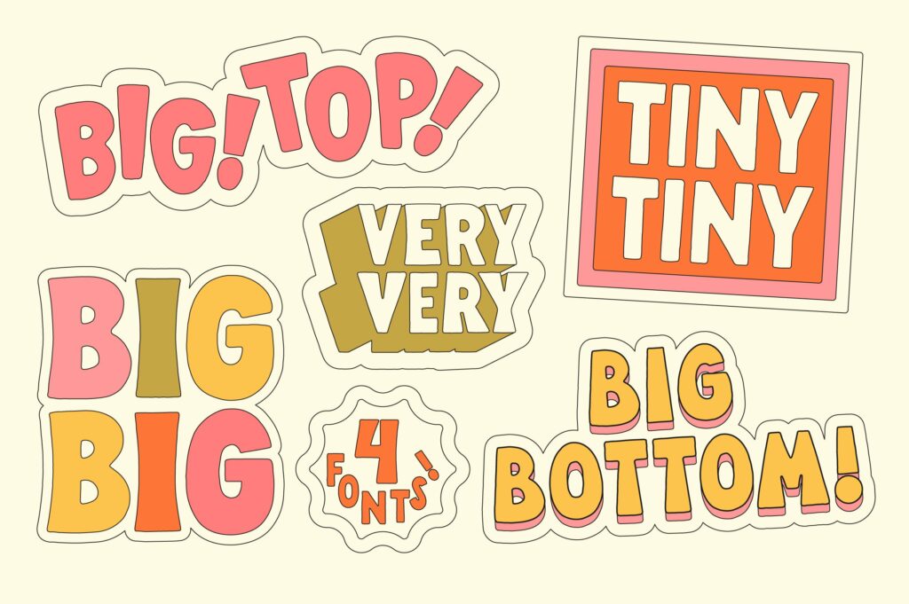 4 Hand Drawn Fonts! VeryVery! Retro! – MasterBundles