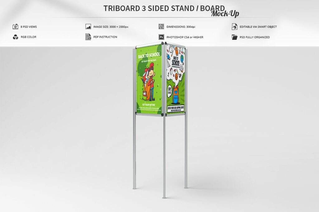 Triboard 3 Sided Stand/Board Mock-Up – MasterBundles