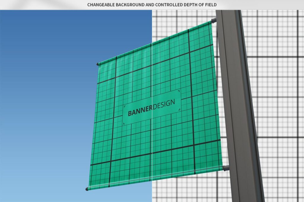 Square Lamp Post Banner Mock-Up – MasterBundles