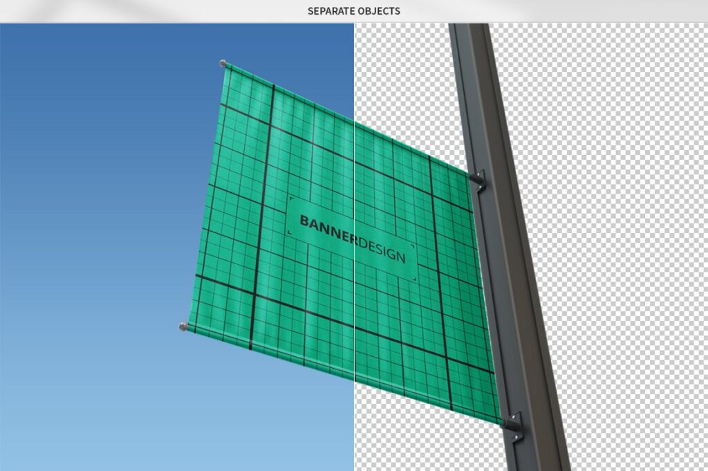Square Lamp Post Banner Mock-Up – MasterBundles