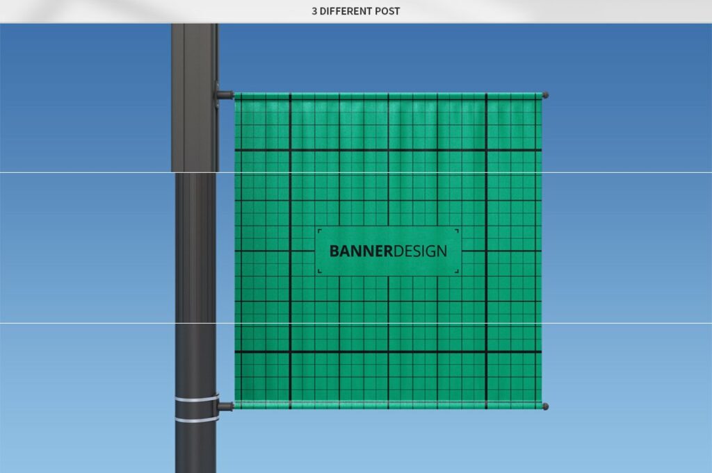 Square Lamp Post Banner Mock-Up – MasterBundles