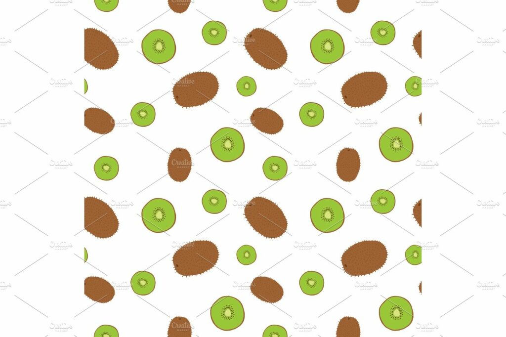 Fruits kiwi seamless patterns vector – MasterBundles