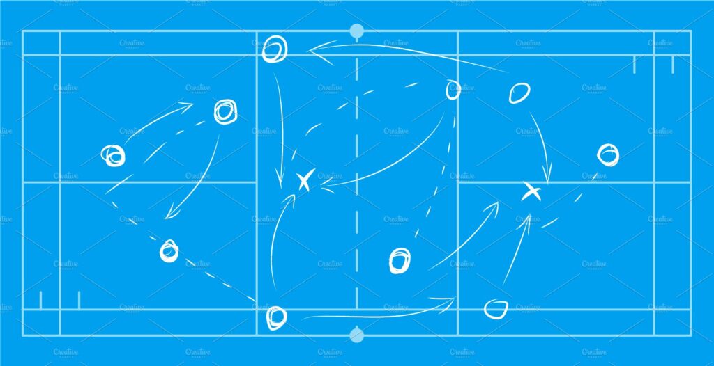 Volleyball sport field plan – MasterBundles