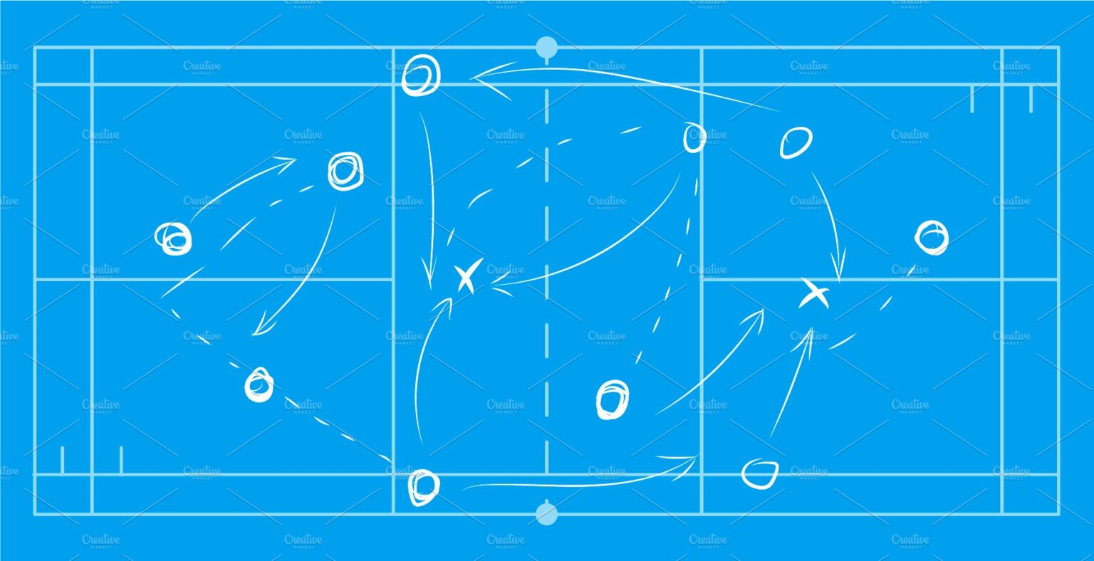 Volleyball sport field plan – MasterBundles