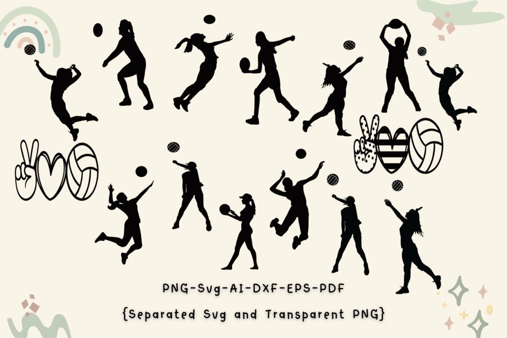 Volleyball SVG, Girls Volleyball SVG – MasterBundles