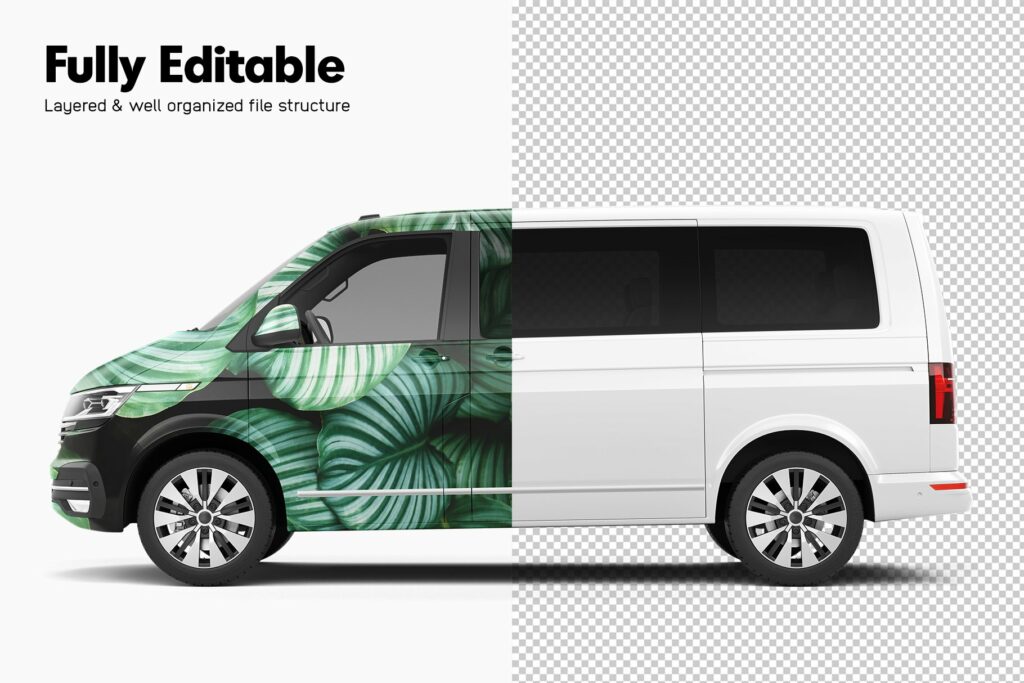 Passenger Van Mockup 2 – MasterBundles