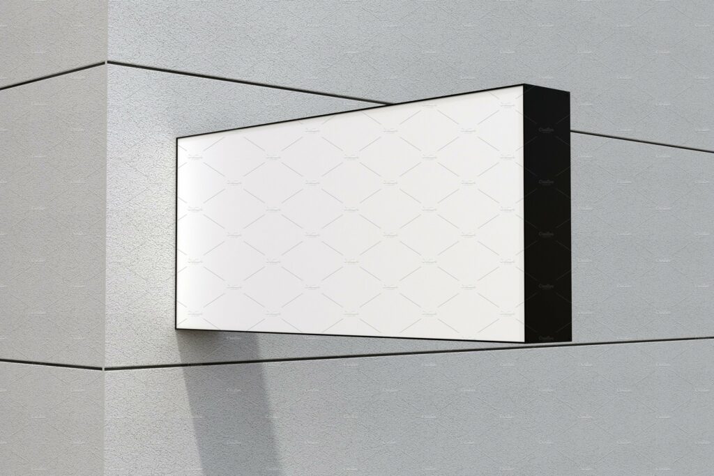 Rectangle Wall Mount Sign Mockup – MasterBundles