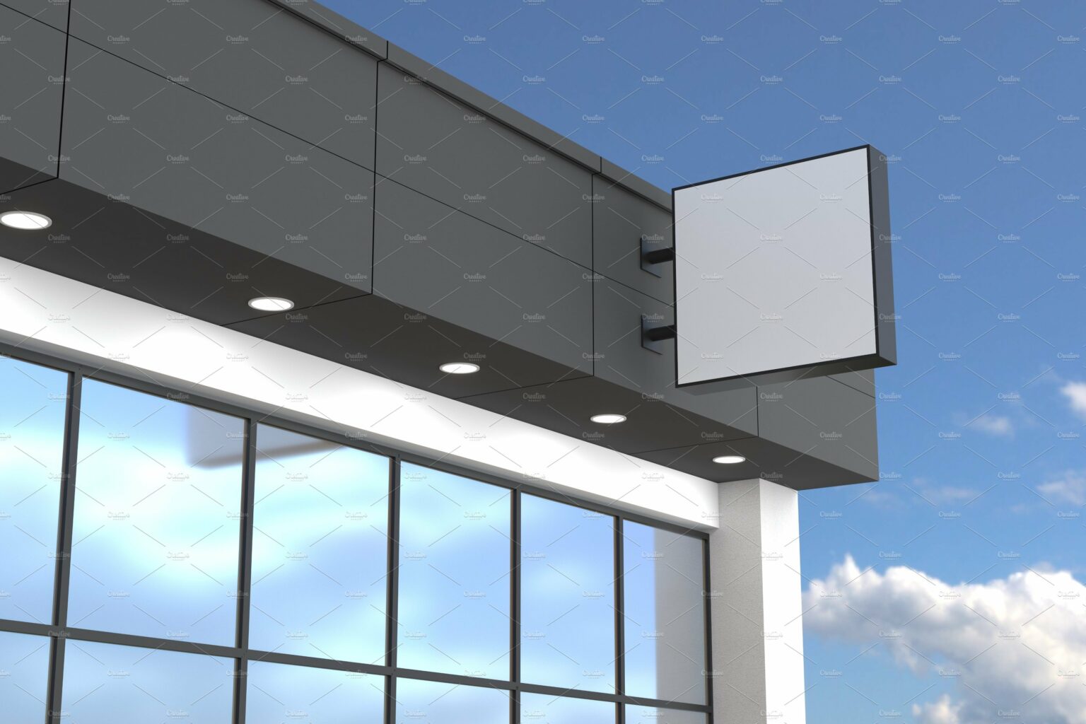 Rectangle wall mount sign mockup – MasterBundles