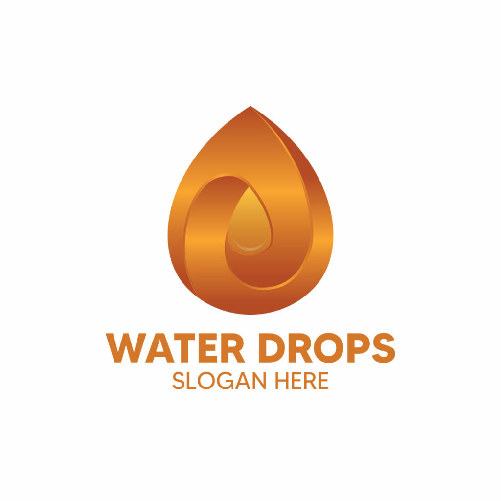 simple and minimalist gradient drop logo design - MasterBundles