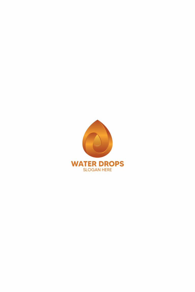 simple and minimalist gradient drop logo design - MasterBundles