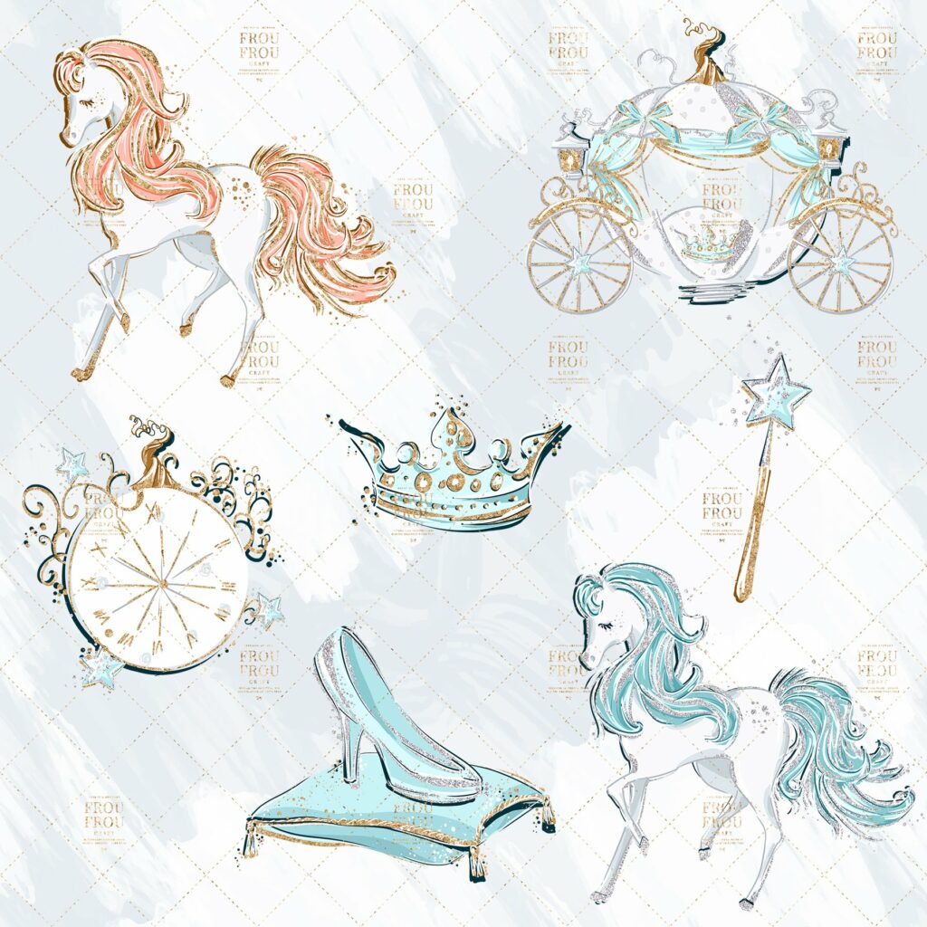 Cinderella Fairy Tale Clipart – MasterBundles