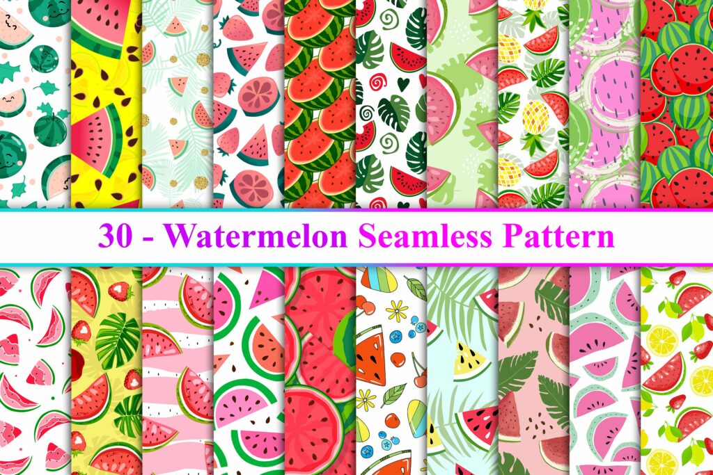 Watermelon seamless pattern – MasterBundles