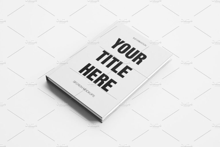White blank book mockup – MasterBundles