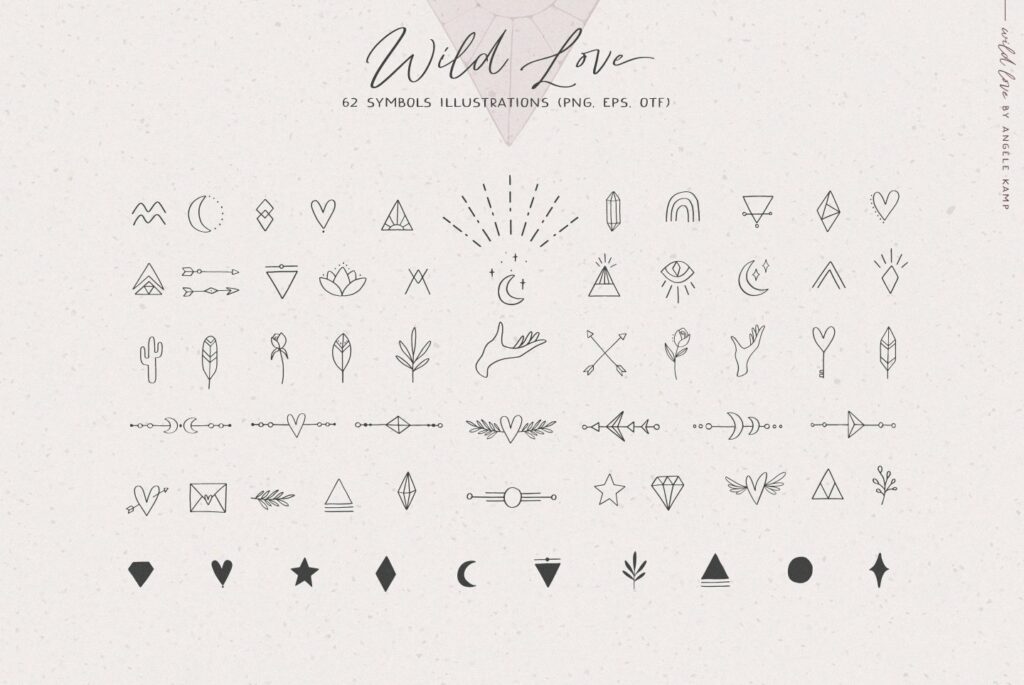 Script font Wild Love logos – MasterBundles