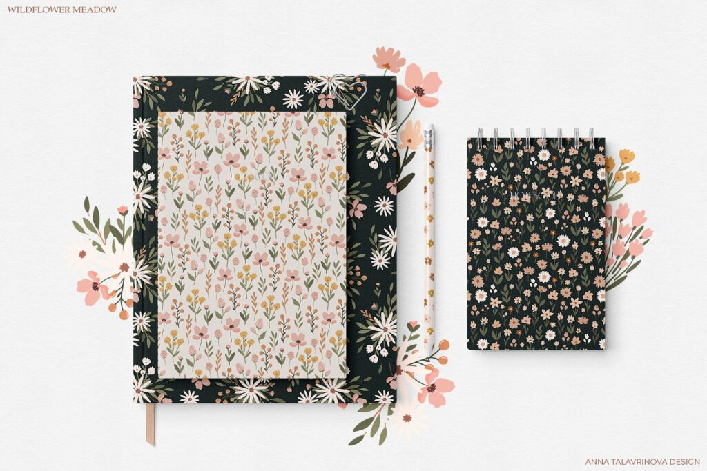 Wildflower Meadow pattern & clipart – MasterBundles