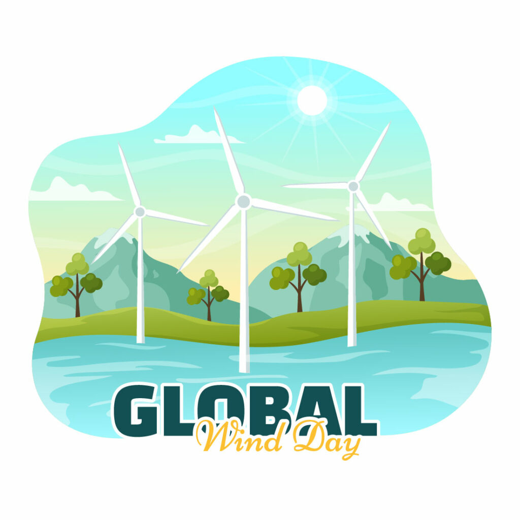 12 Global Wind Day Vector Illustration - MasterBundles