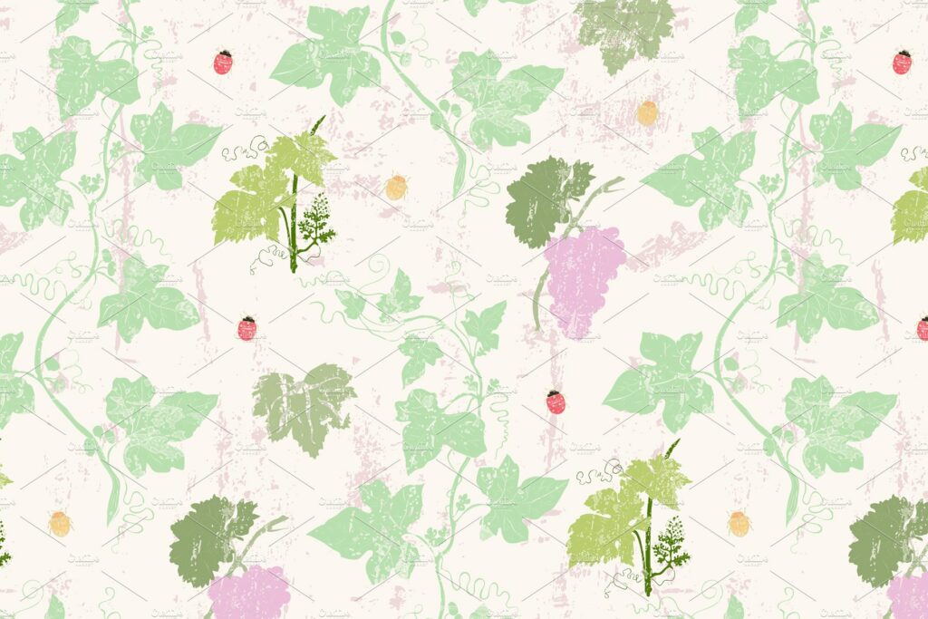 Grape and Vine seamless pattern – MasterBundles