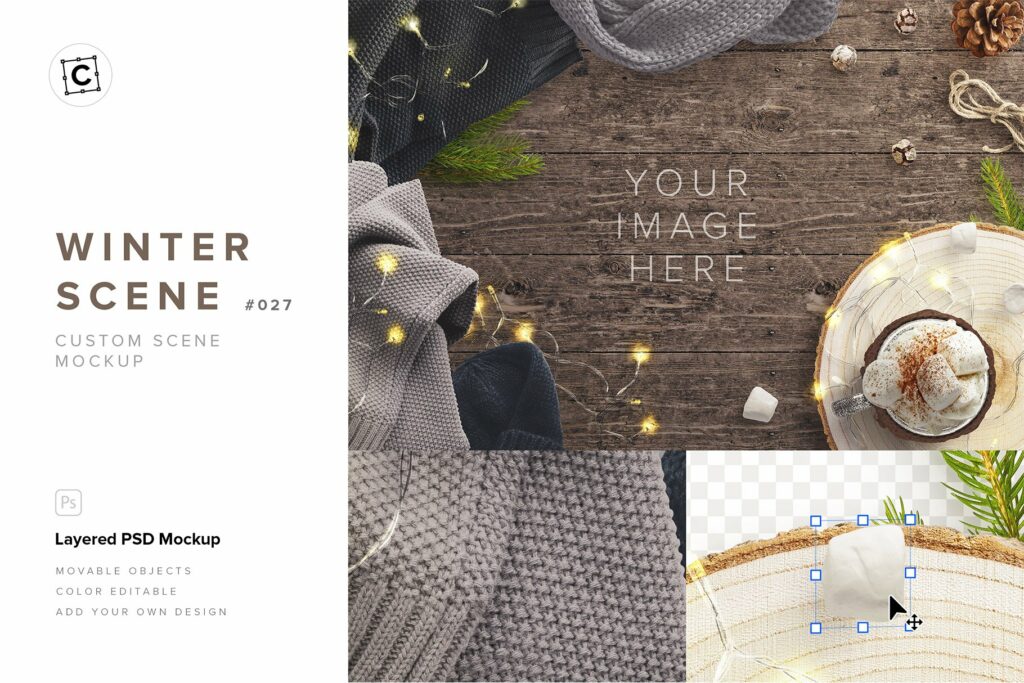 Winter Custom Scene Mockup #27 – MasterBundles