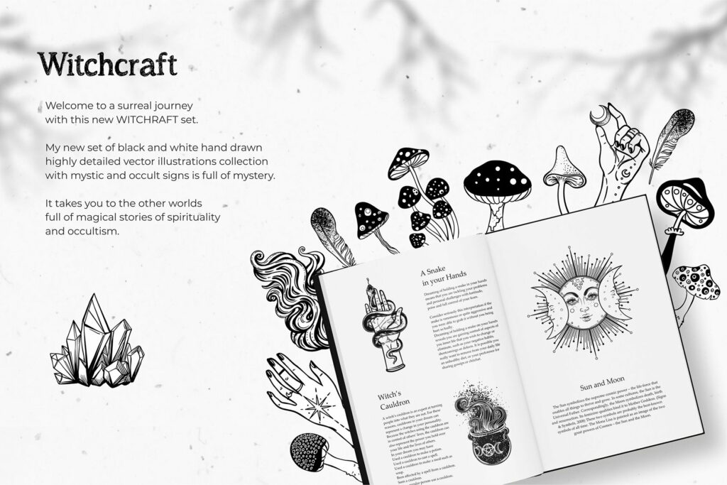 Witchcraft vector set of 200 – MasterBundles