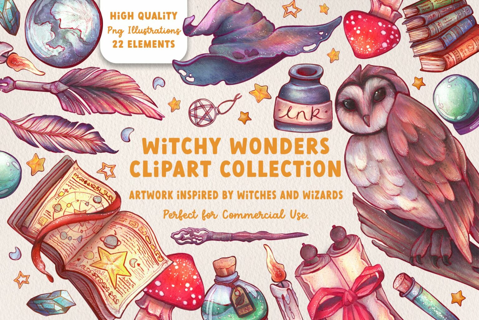 Witchy Wonders Clipart Collection – MasterBundles