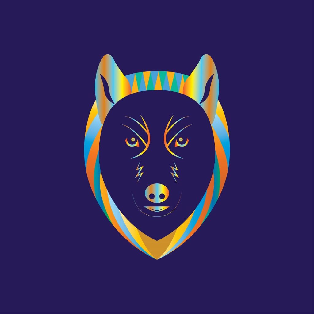 WOLF FACE LOGO DESIGN TEMPLATE - MasterBundles