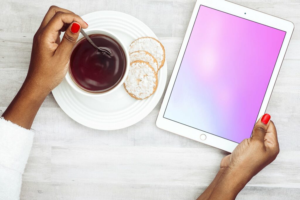 Person Holding iPad Mockup Bundle – MasterBundles