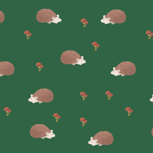 Woodland animals seamless pattern set, 5 patterns with squirrels ...