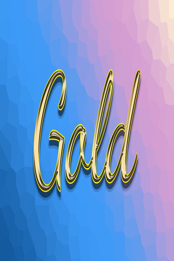 4k Gold Text Effect With Dreamy Polygon Background - MasterBundles