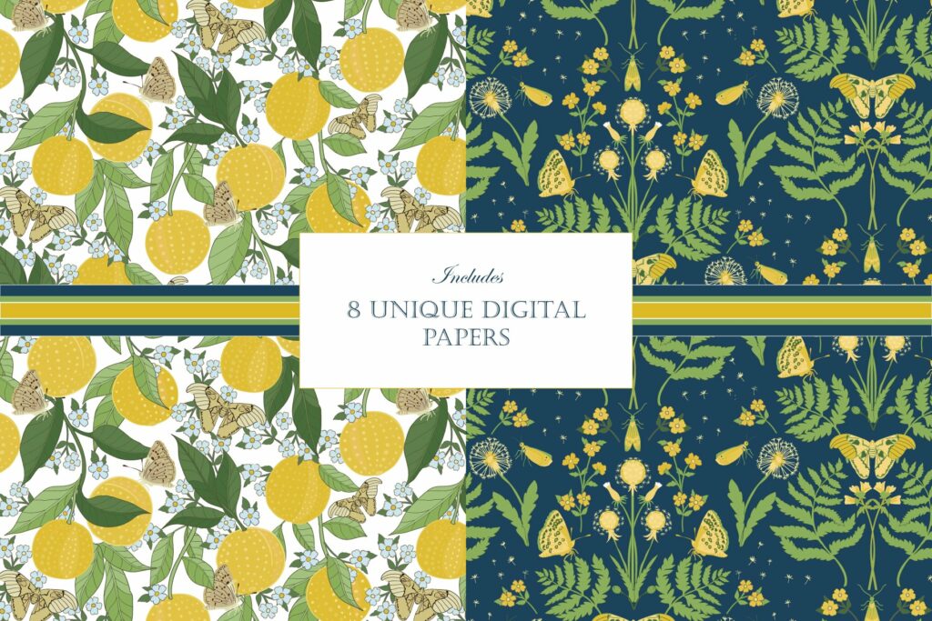 William Morris Butterfly Patterns II – MasterBundles