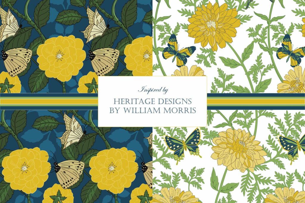 William Morris Butterfly Patterns II – MasterBundles